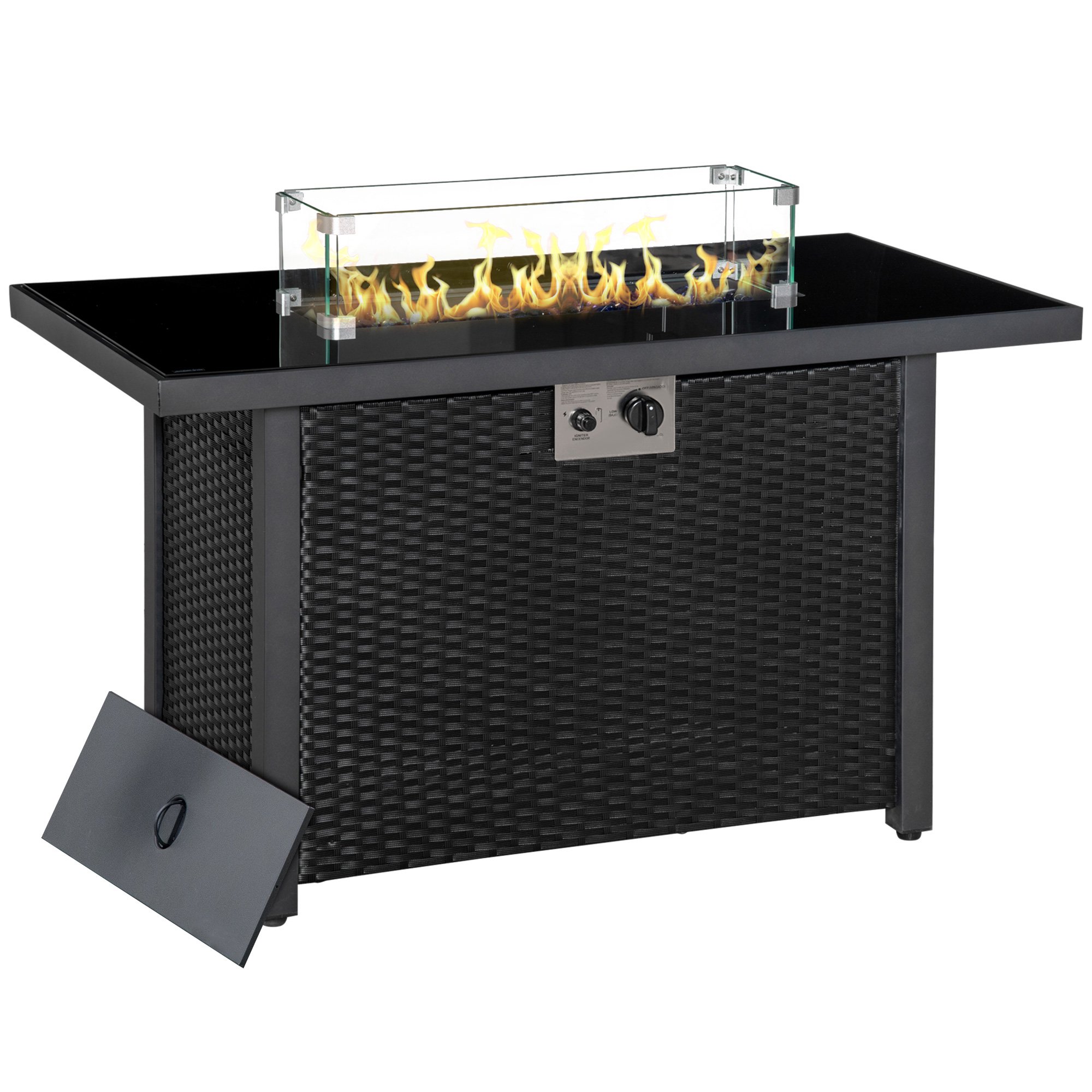 Click here for Outsunny Propane Fire Pit Table  43 Outdoor Fire T... prices