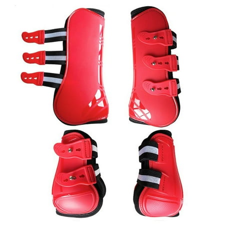 Horse Adjustable Front Hind Horse Leg Boots PU Wrap Riding, Horse Leg ...