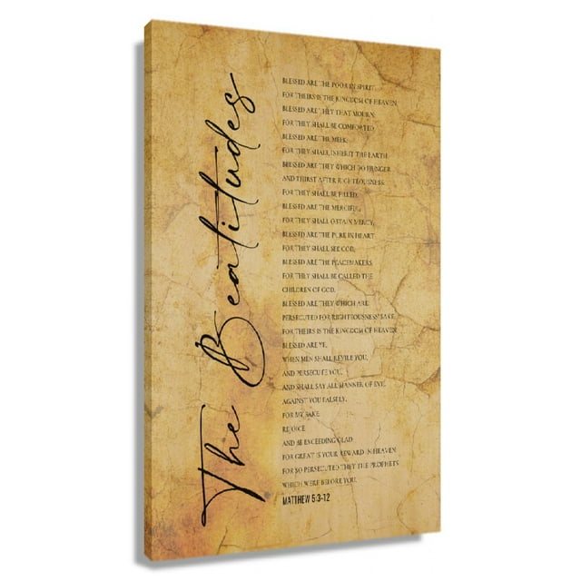 Matthew 5 3-12 Wall Art Bible Verse Poster Prints Paintings For Bedroom ...