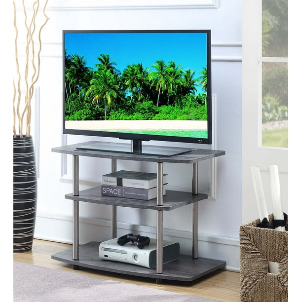 Convenience Concepts Designs2Go No Tools 3 Tier TV Stand, Weathered ...