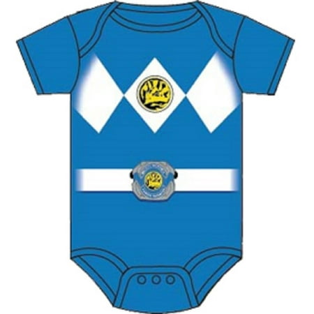 Power Rangers Blue Baby Ranger Costume Romper Onesie (6-12 Months ...