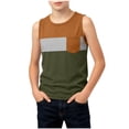 BXJX Boys Tank Tops with Pocket, Casual Summer Color Block Crew Neck ...