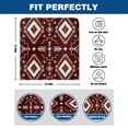 Brown Red Rectangle Chair Back Covers Set of 4 Tribal Retro Classic ...