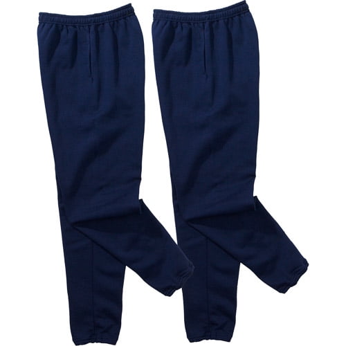 Men's Fleece Pants, 2 Pack - Walmart.com