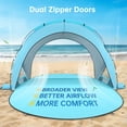 Beach Tent Sun Shelter Shade With Upf50+ Uv Protection For 1-3 Person ...