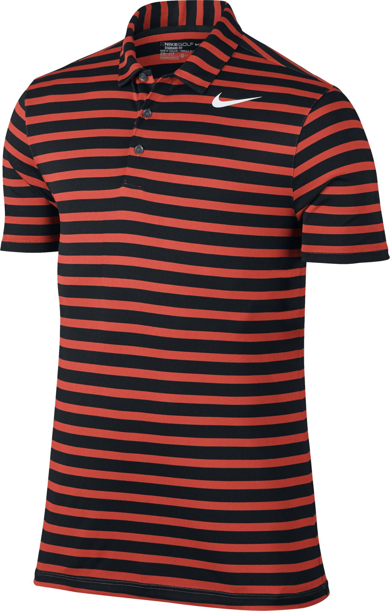 Nike 2017 Breathe Stripe Polo (Max Orange/White) - Walmart.com