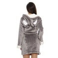 Just Love Critter Robe Sherpa Trim Velour Robes for Women (Elephant ...
