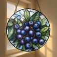 Blueberry Fruit Botanical Stained Glass Style Window Suncatcher ...