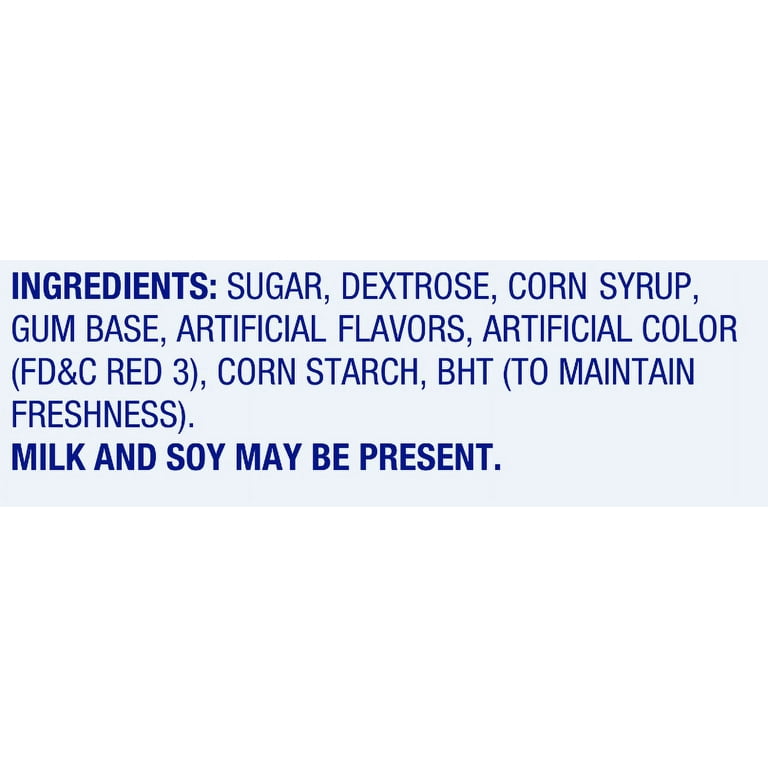 Double Bubble Ingredients