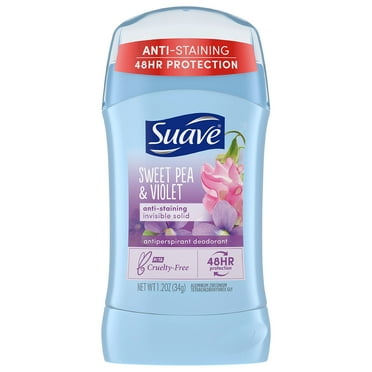 Suave Sweet Pea & Violet Invisible Solid Anti-Perspirant Deodorant 2.6 ...