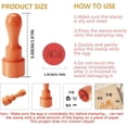 1 Set 5Pcs 5 Styles Plastic Rubber Stamps with Wood Handles DIY Egg ...