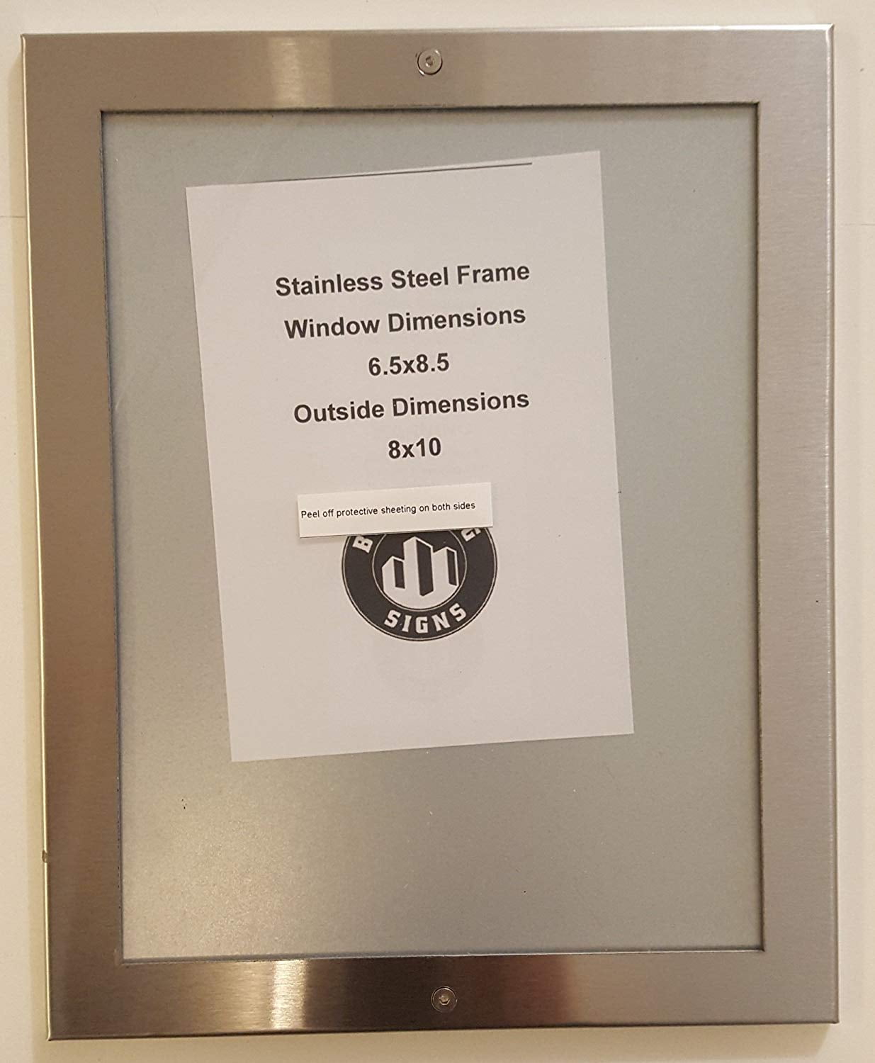 Elevator Permit frame 6.5 x 8.5 stainless Steel - Walmart.com