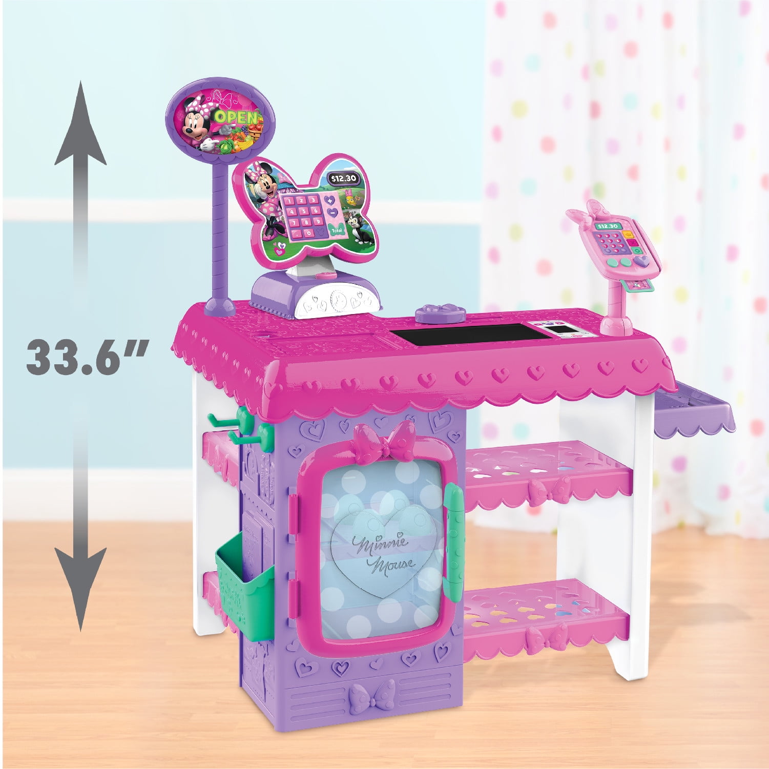 DISNEY JUNIOR MINNIE MOUSE MARVELOUS MARKET PRETEND PLAY CASH REGISTER ...