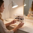 12-Drawer Acrylic Makeup Organizer, Stackable and Dustproof for Vanity ...