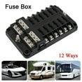 Willstar 6 Way Blade Fuse Block Box Standard Circuit Fuse Case Holder ...