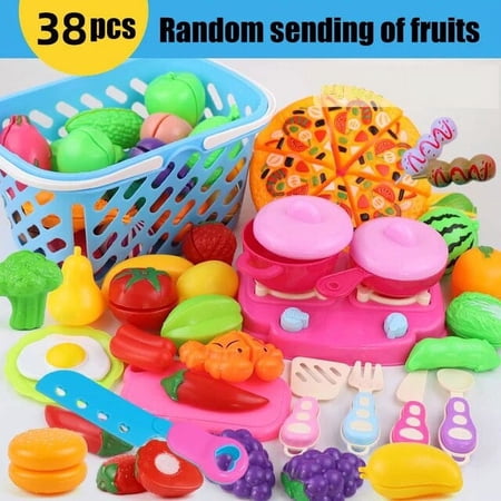 EASTIN Educational Toy Plastic Kitchen Toy Set Cut Fruit and Vegetable ...