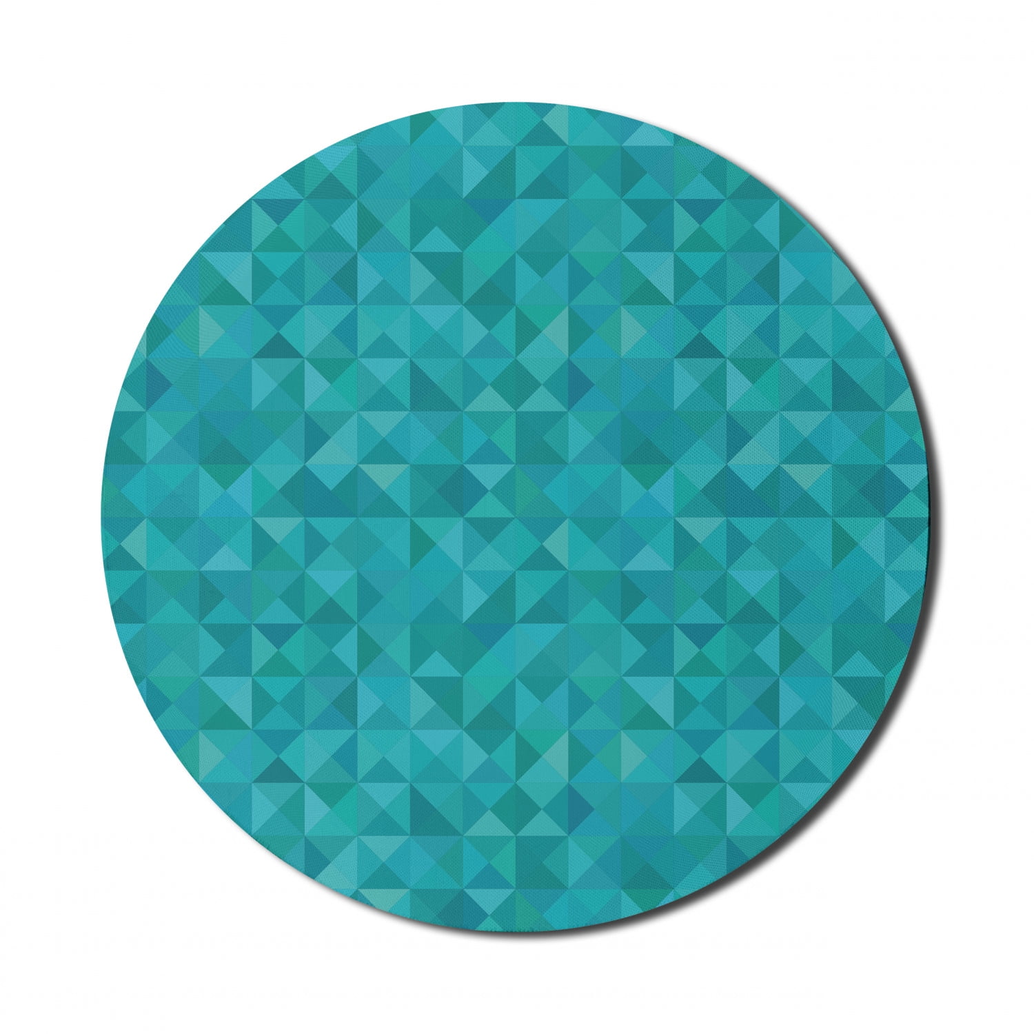 Teal Mouse Pad for Computers, Geometrical Shapes Triangles Squares ...