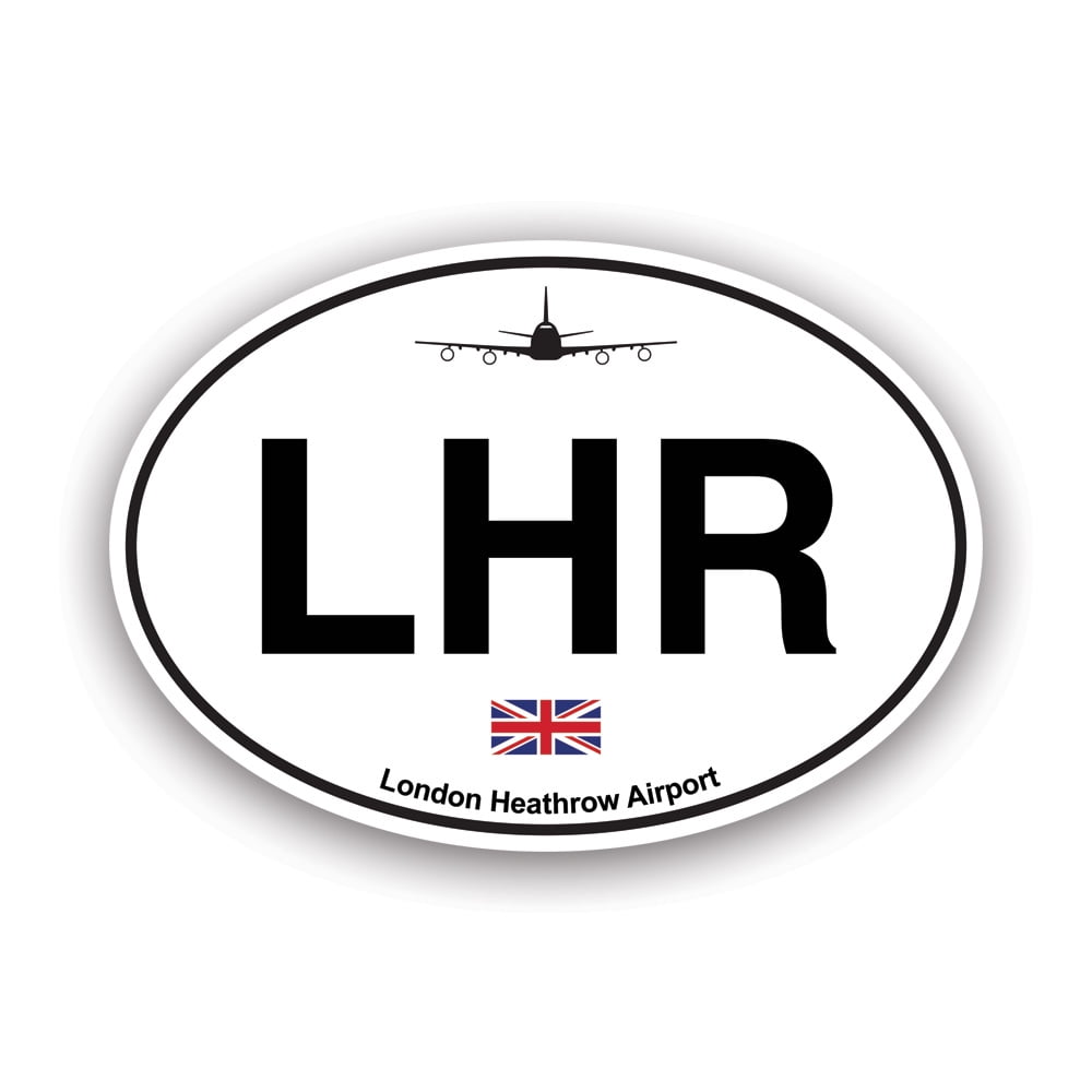 Heathrow Airport Euro Oval Sticker Decal - Self Adhesive Vinyl ...