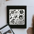 Planet Pattern Metal Stencils 6.14 inch Square Metal Planet Pattern ...