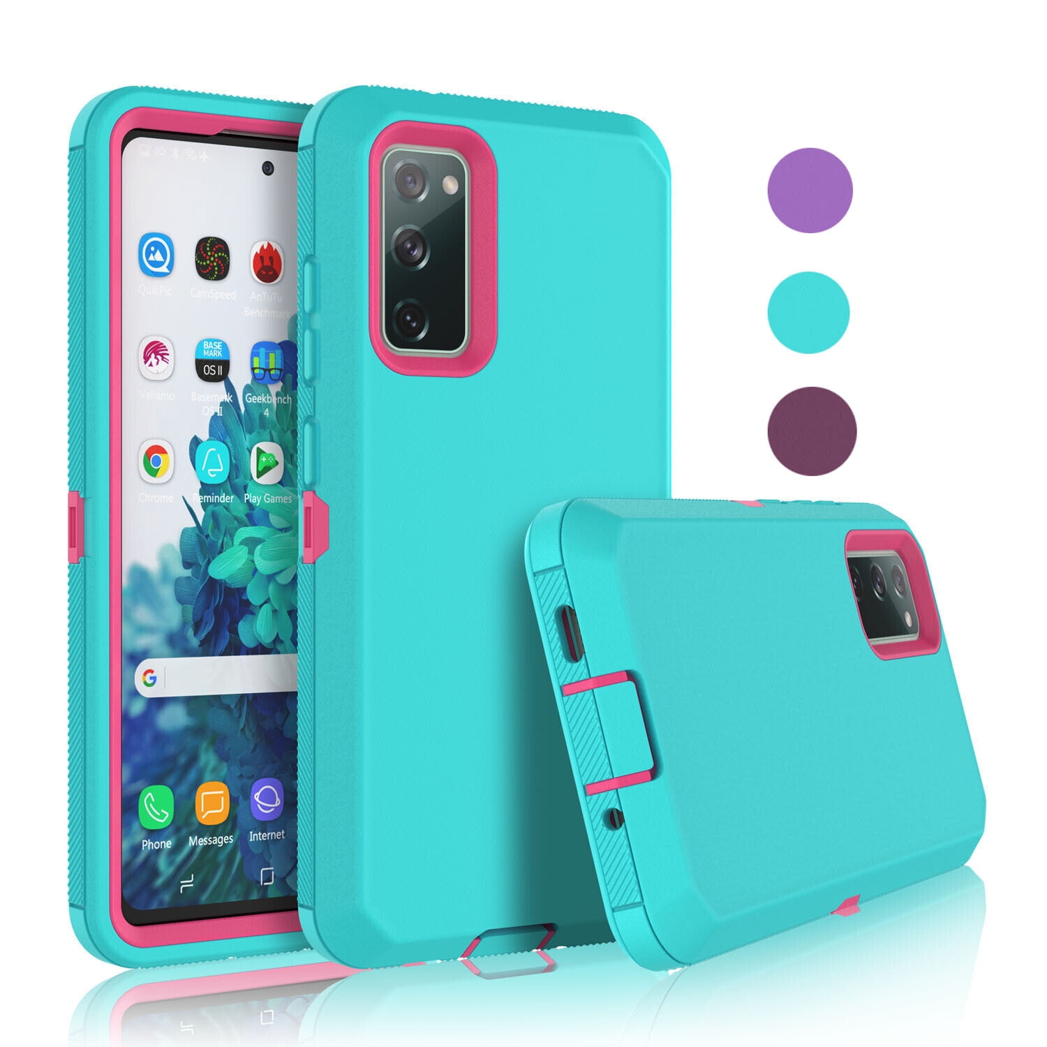 Galaxy S20 FE 5G Cases, 3 in 1 Sturdy Phone Case for Samsung Galaxy S20 ...