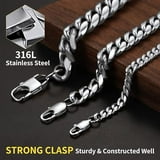 ChainsHouse Cuban Chain Necklace for Men,Chunky Curb Link Necklaces for Women Hip Hop Necklace ...