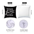 6PC - Black Minimalist Geometric & Floral Throw Pillow Covers Set ...