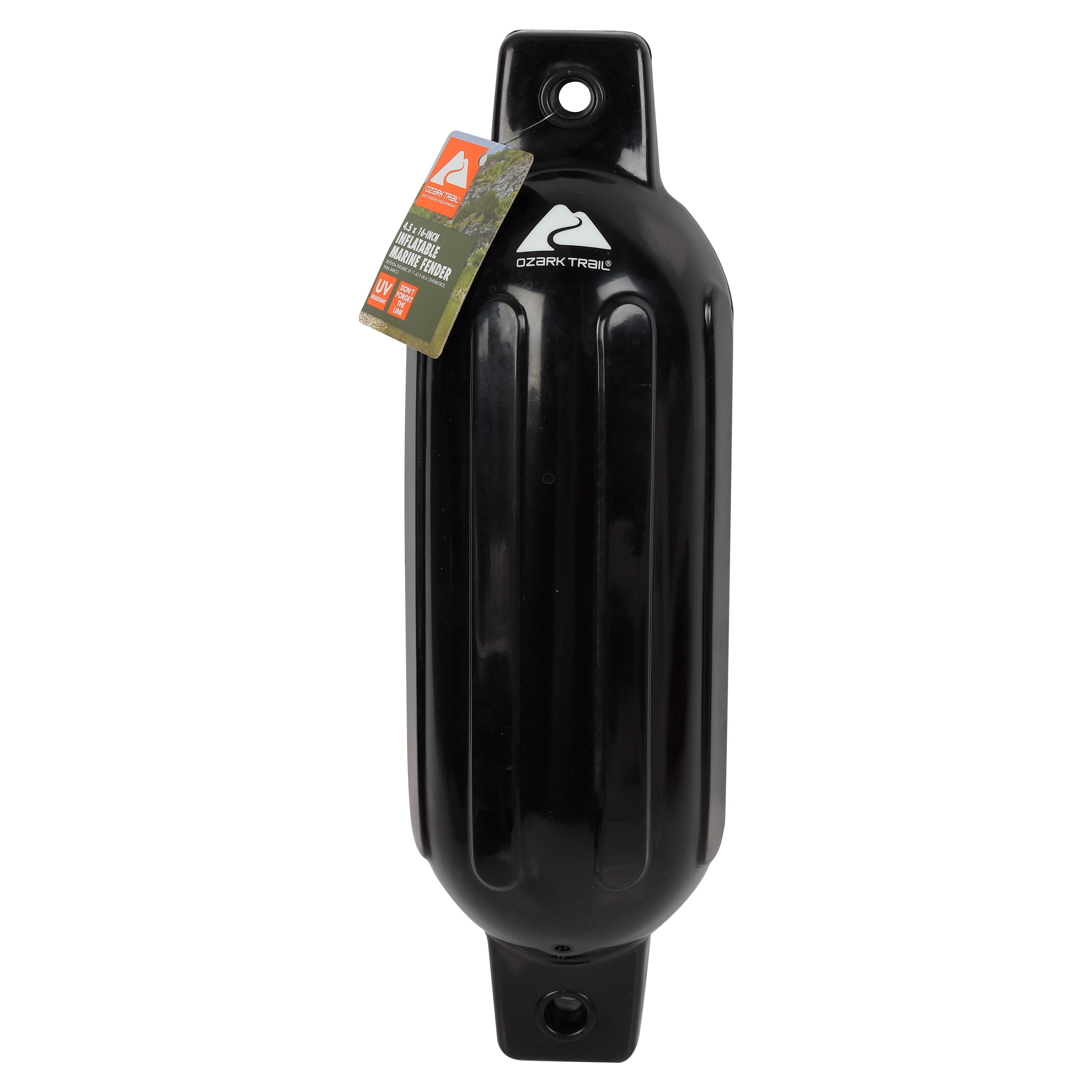 Ozark Trail 4.5" x 16" Inflatable Boat Bumper Marine Boat Fender, Black ...