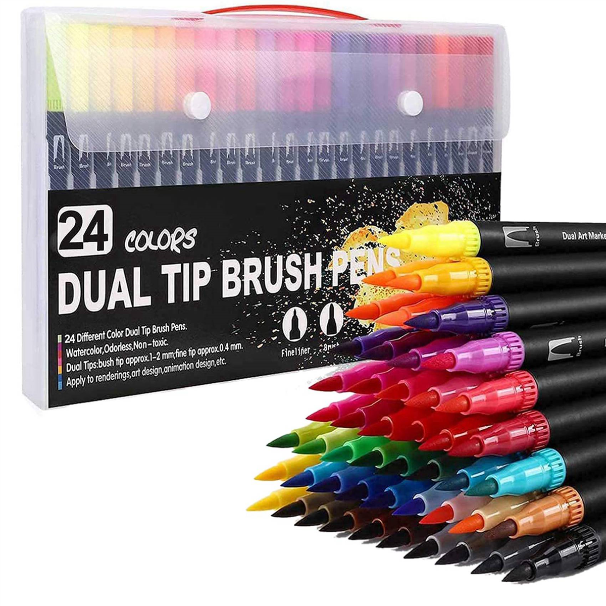 Click here for Unbranded Colouring 48 Colours Dual Brush Felt Tip... prices