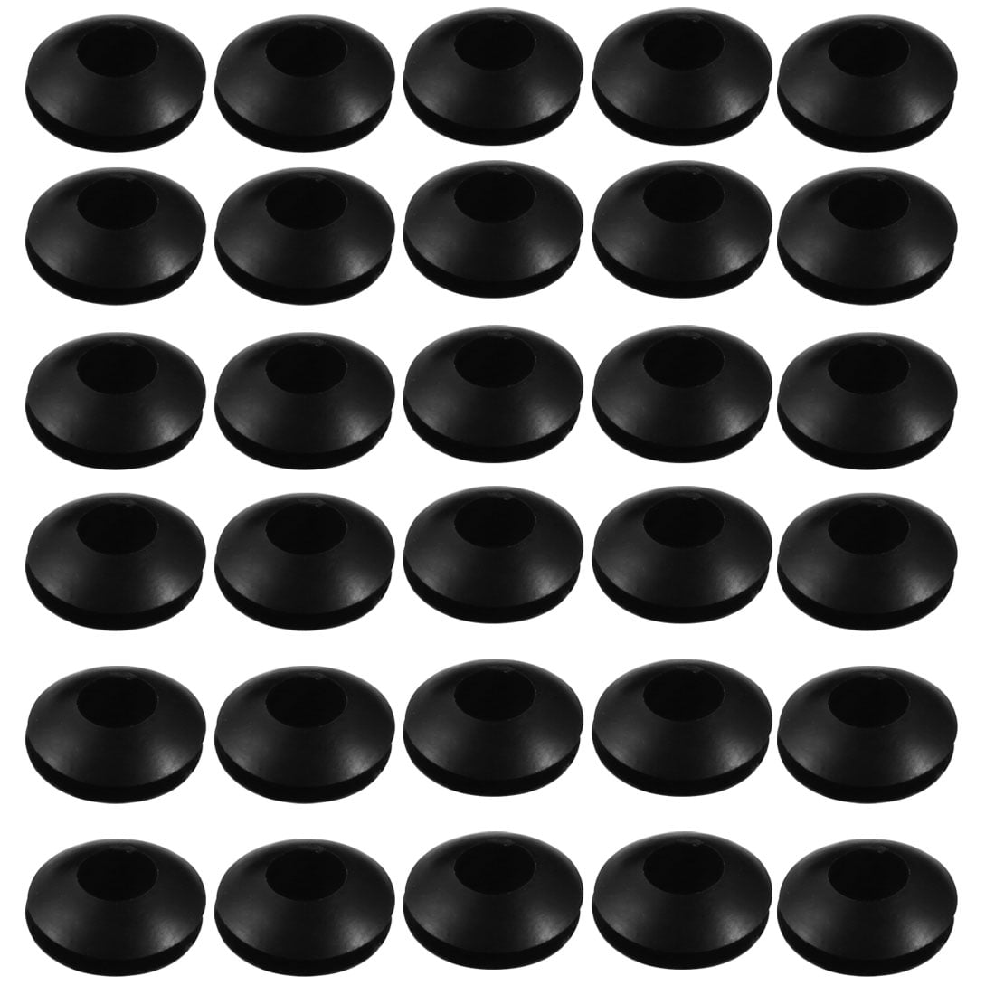 30pcs Wire Protective Grommets Black Rubber 5mm Double Sided Grommet ...