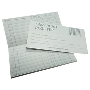 Extra-Large Print Check Deposit Book Register - 50 Pages with 11 ...