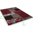 Handcraft Rugs - Red, Gray, Silver, Black, Abstract Area Rug Modern ...