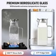 1 Pack 2 Liters/68 oz Square Glass Pitcher with Lid and Handle, Glass ...