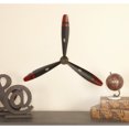 DecMode Black Metal 3 Blade Airplane Propeller Wall Decor with Aviation ...