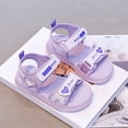 BOOMNY Toddler Girls Sandals Open Toe Flat Sandals for Kids Adjustable ...