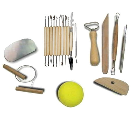 19pc Pottery Artist Clay Molding Hobby Tool Set - Walmart.com