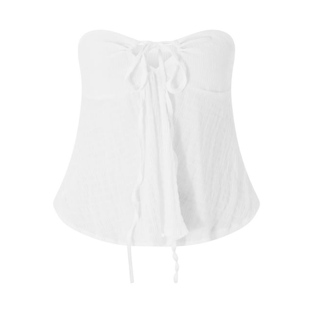 Nituyy Women Off Shoulder Bodycon Tube Top Low Cut Corset Sleeveless ...