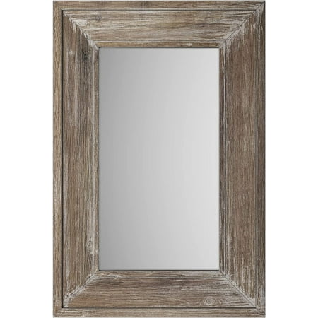 Diayung 61 x 91.5cm Decorative Distressed Wood Frame Wall Mirror, Large ...