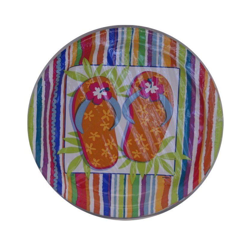 Flip Flop Fun Paper Plates - 8 5/8" - Walmart.com