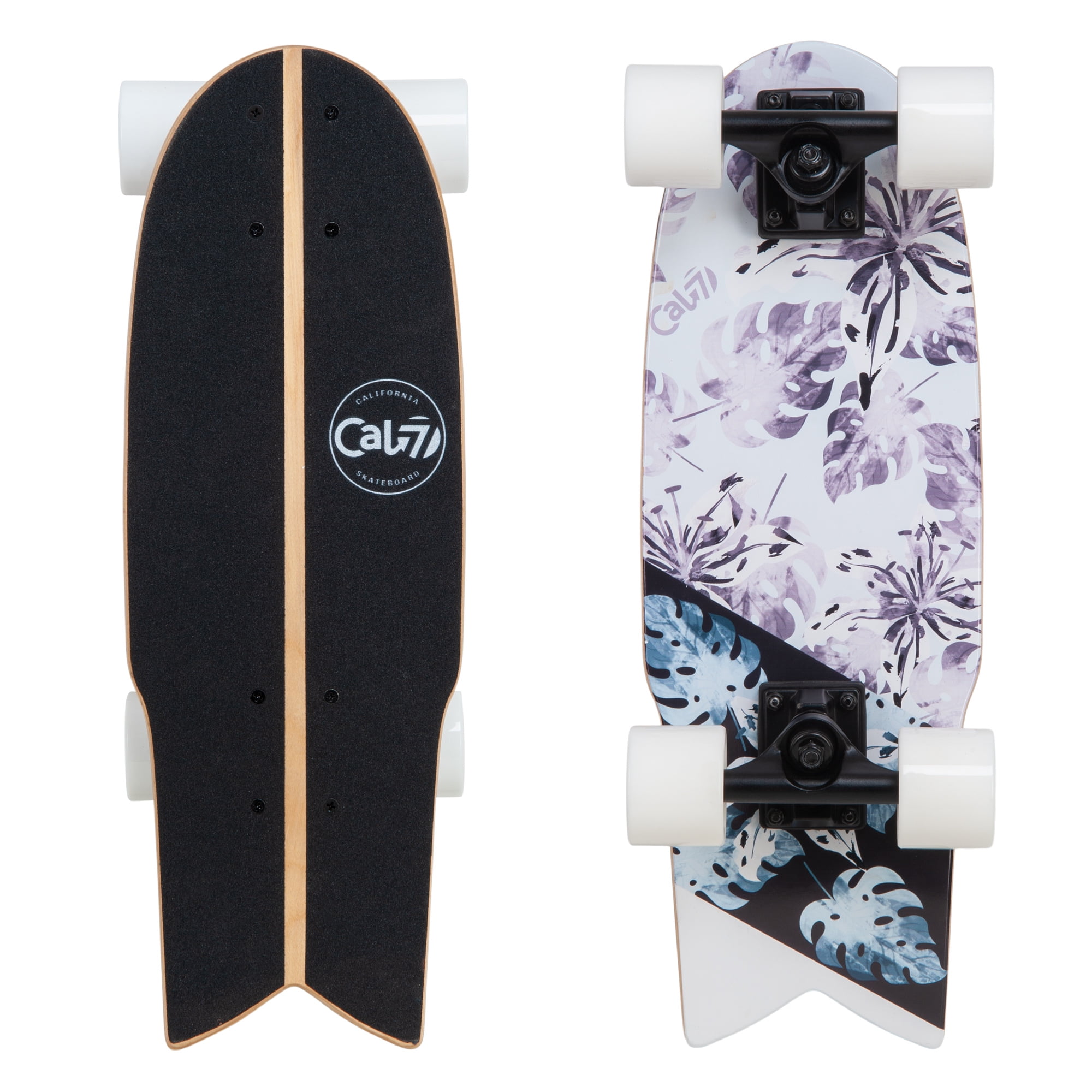Cal 7 Fishtail Deck 22-inch Mini Cruiser Skateboard (Orchard) - Walmart.com