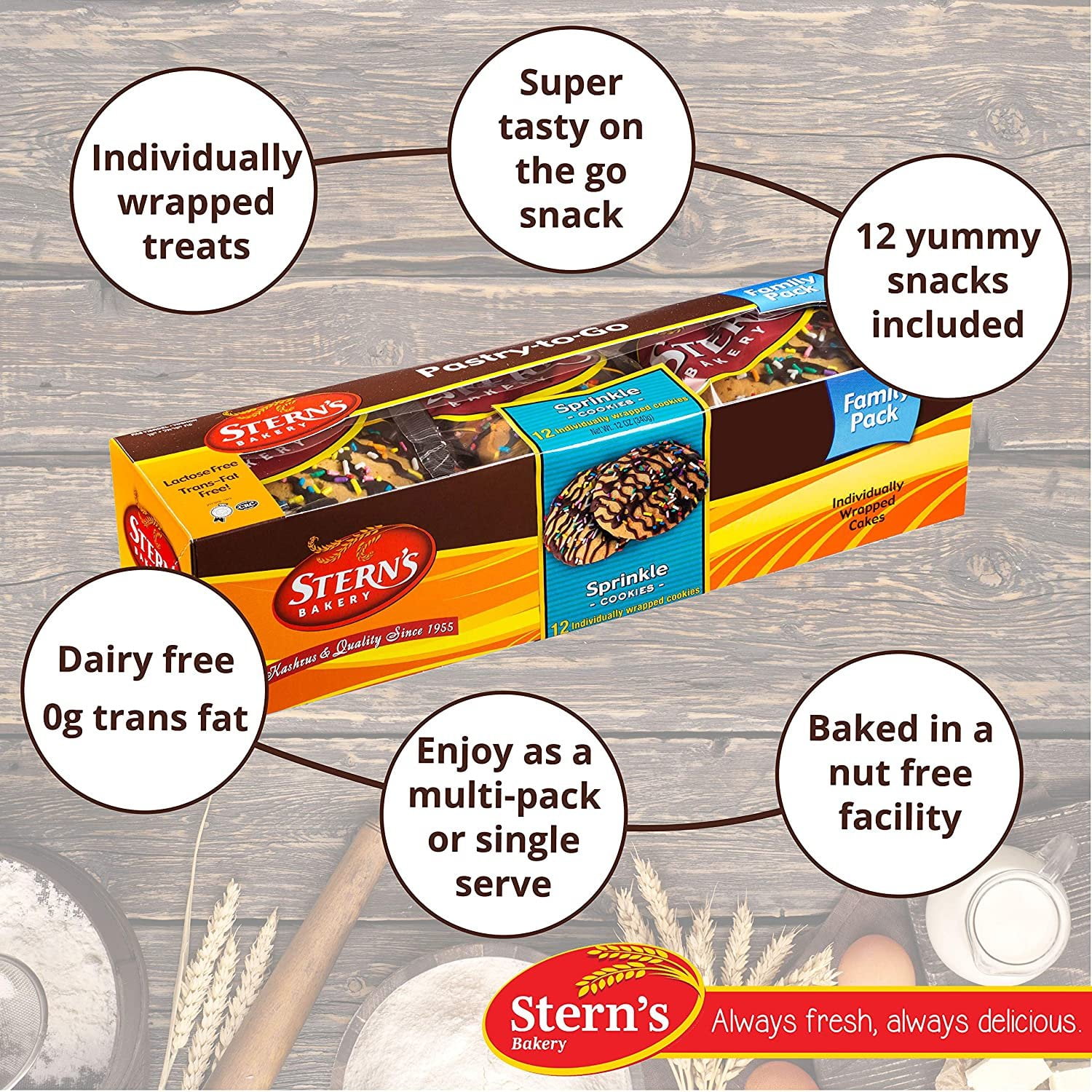 Birthday Cake Cookies | 12 Shortbread Cookies Individually Wrapped ...