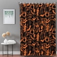Bathroom Shower Curtain Horror Halloween Pumpkin Ghost Spiders ...
