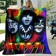 Band Printed Blanket Kiss Band Ultra Lightweight Soft Plush Flannel ...