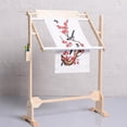 Solid Wood Cross Stitch Rack, Wooden Cross Stitch Needlework Floor ...