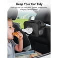 Multi-Functional Car Tissue Holder with 2 Storage Nets, Upgraded PU ...