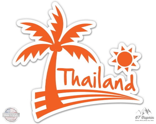 Thailand Travel Suitcase Sticker - 5" Vinyl Sticker - For Car Laptop I ...