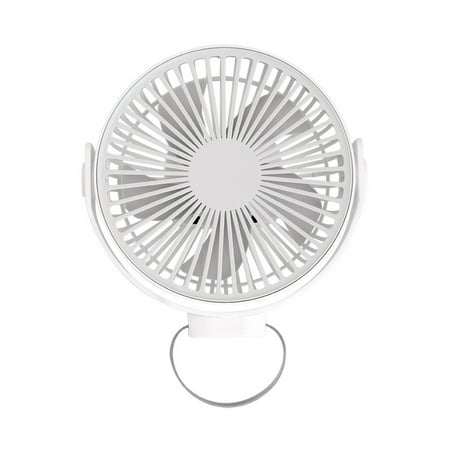 Heliisoer USB Rechargeable Clip Desktop/Table Fan Mini Rotating ...