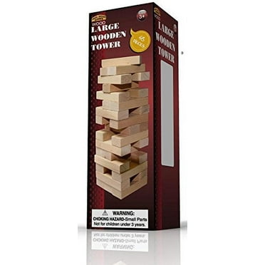 Giant Jumbling Tower Party Game with 51 Wood Blocks, for Families and ...