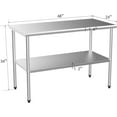 Ktaxon 48''x24'' Stainless Steel Prep & Table, Commercial Kitchen ...