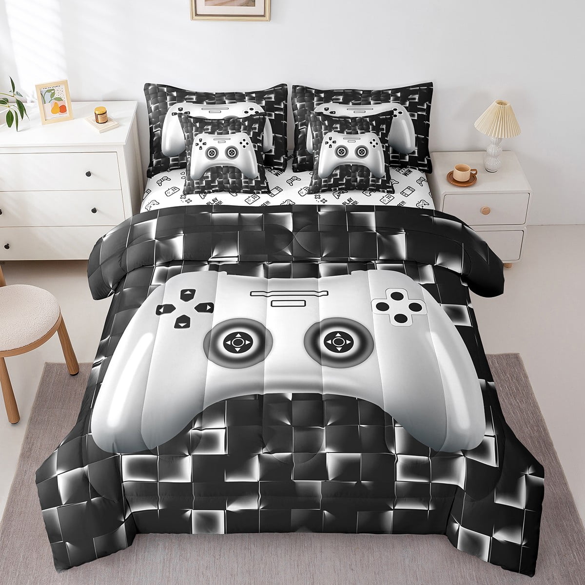 Click here for Yst Kids Gaming Twin Bedding Sets For Boys 7 Piece... prices
