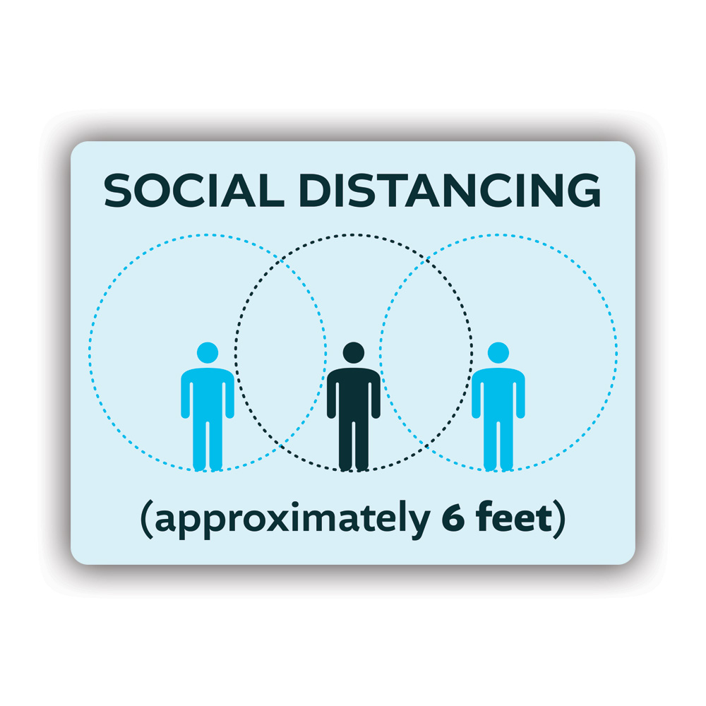 Social Distancing Allow 6 Feet of Space Sticker Decal - Self Adhesive ...